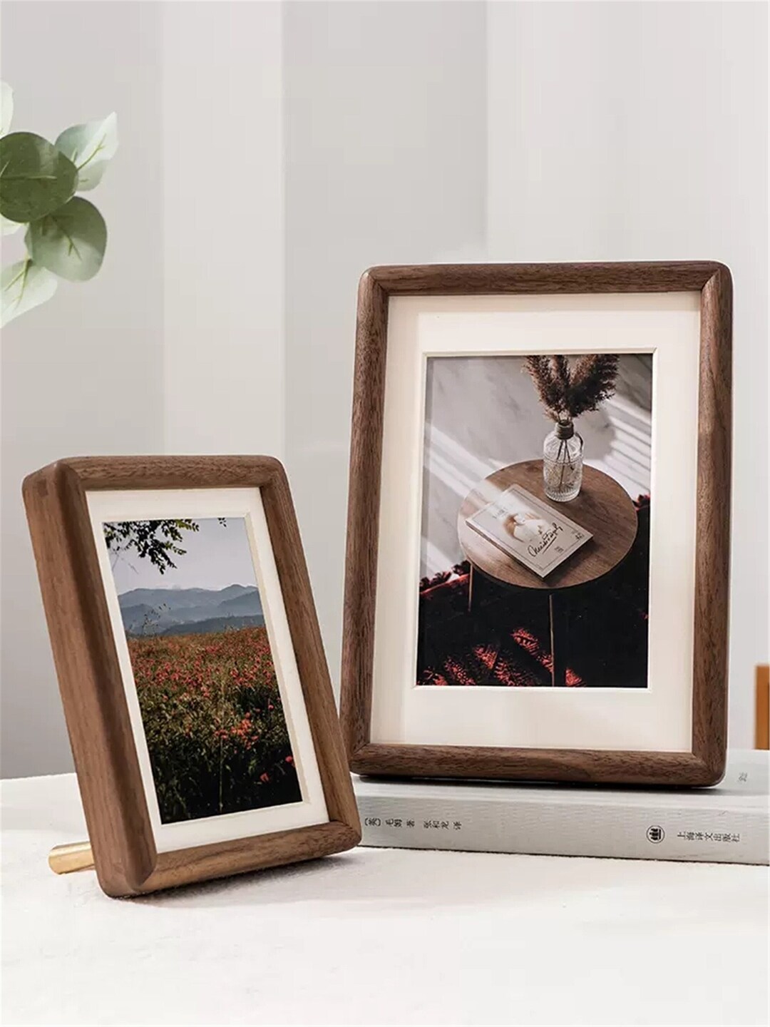 Brown Walnut Solid Wood Photograph Frame Minimalist Handmade - Etsy