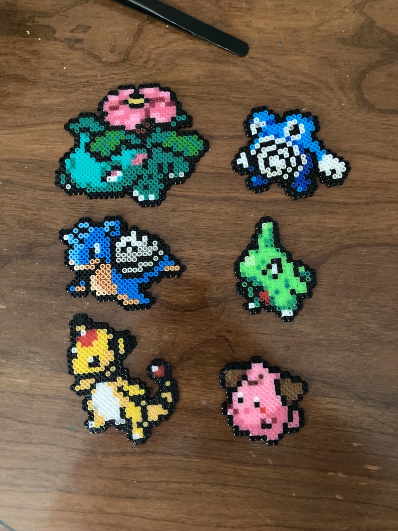 Pokémon Perler Bead Mini Sprites Choose ANY Team of 6 gen 1-7 - Etsy ...