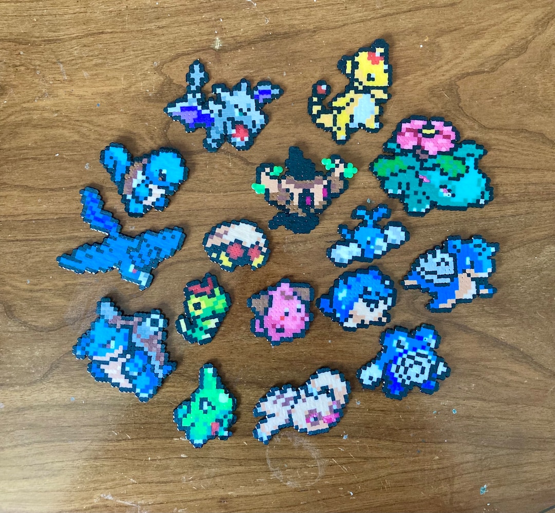 Pokémon Perler Bead Mini Sprites Choose ANY Team of 6 gen 1-7 - Etsy