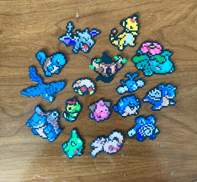 Pokémon Perler Bead Mini Sprites Choose ANY Team of 6 gen 1-7 - Etsy ...