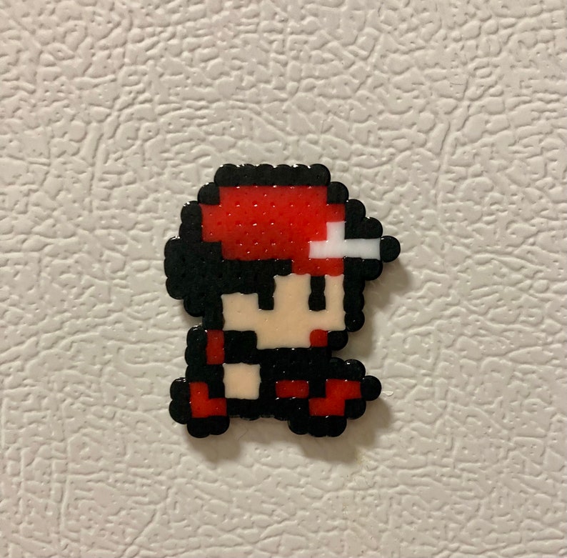 Pikachu and Pokémon Trainer Red Perler Bead Magnets - Etsy