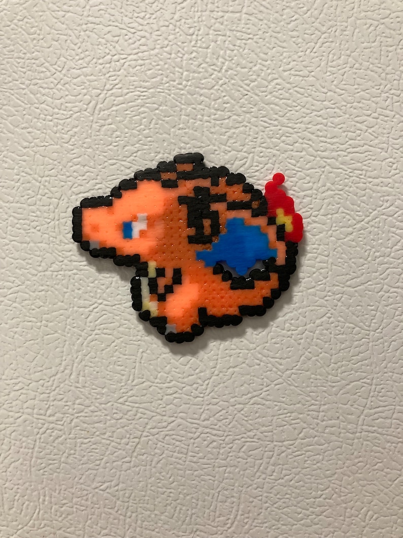 Charizard, Charmeleon & Charmander Pokémon Perler Bead Magnets - Etsy