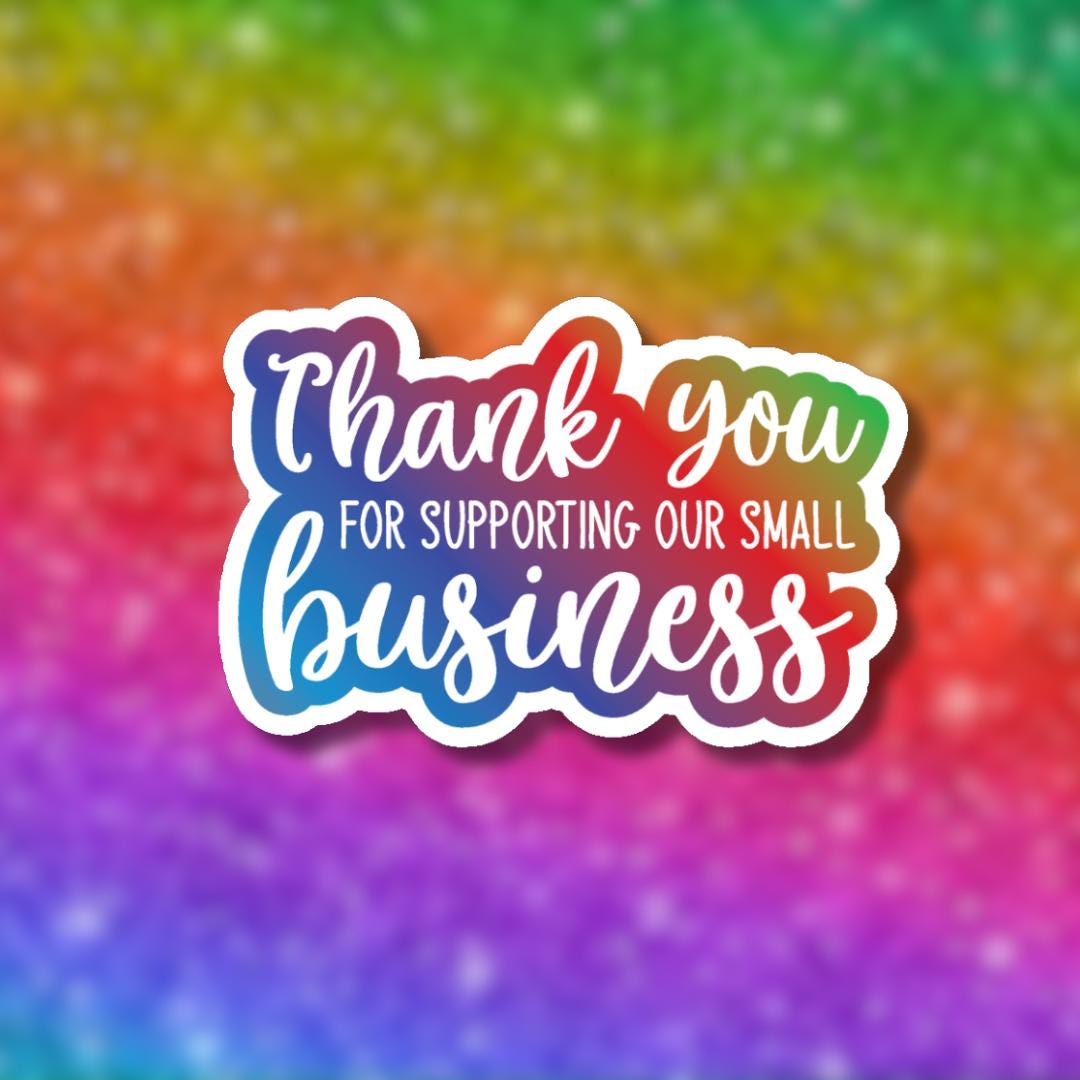 Rainbow Small Business Happy Mail Stickers, Small Business, Sticker ...