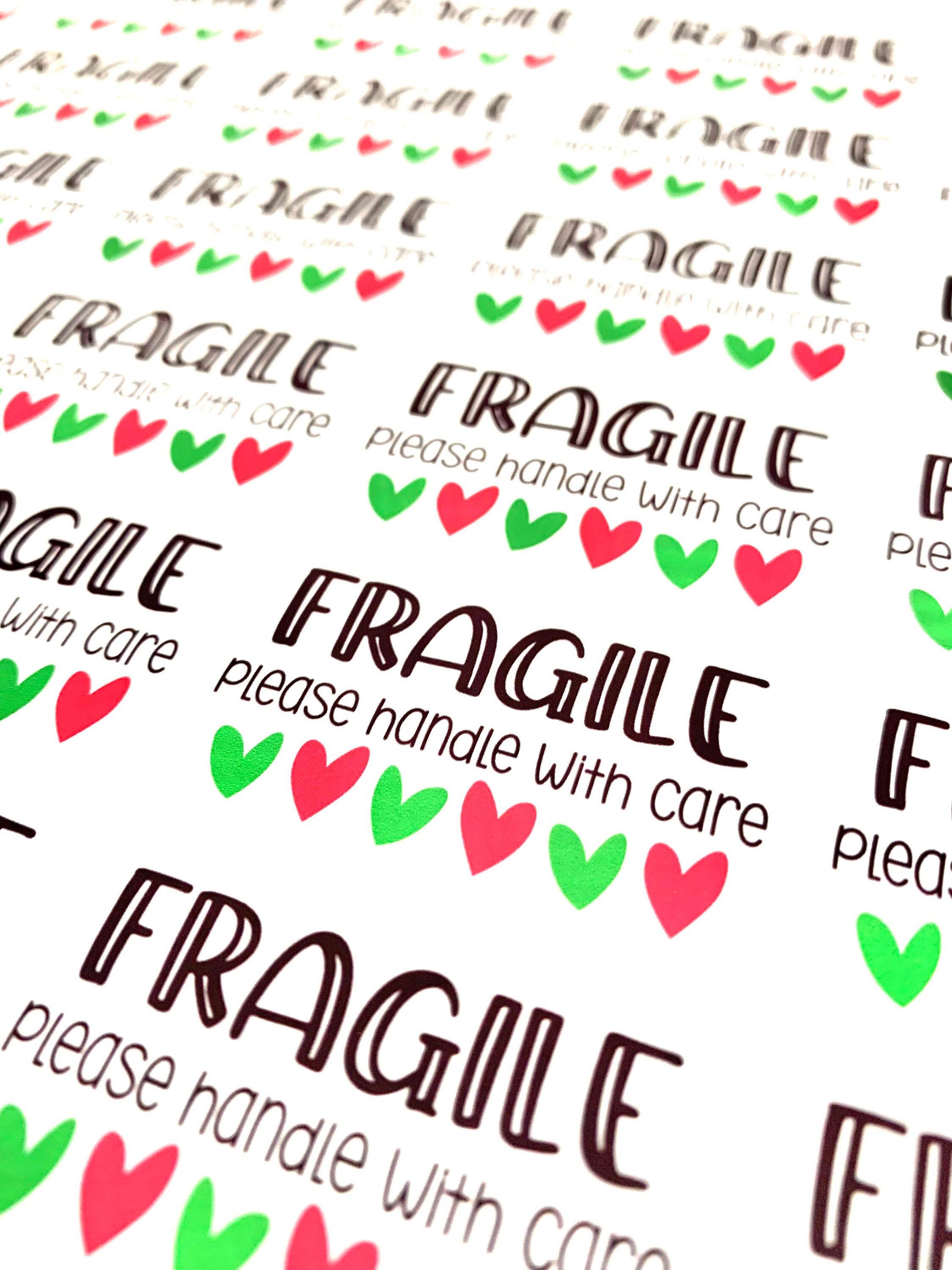 Fragile Please Handle With Care Happy Mail Stickers, Packaging Stickers ...