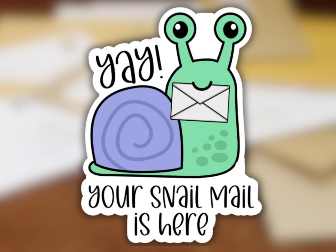 Green Snail Happy Mail Stickers, Packaging Stickers, Happy Mail, Small ...