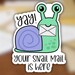 Green Snail Happy Mail Stickers, Packaging Stickers, Happy Mail, Small ...