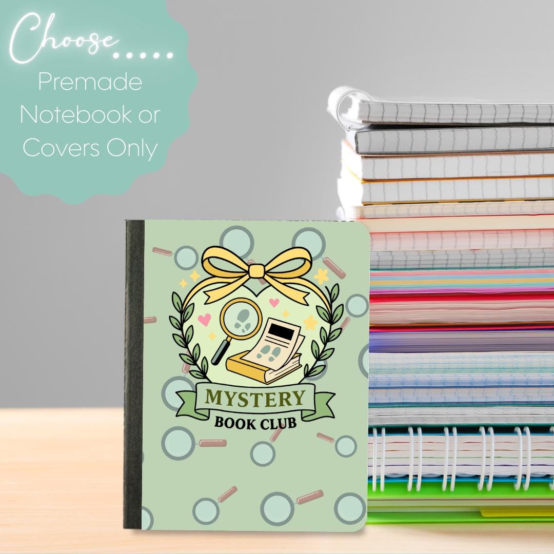 Mystery Book Club Mini Composition Notebook & Covers, School Supplies ...