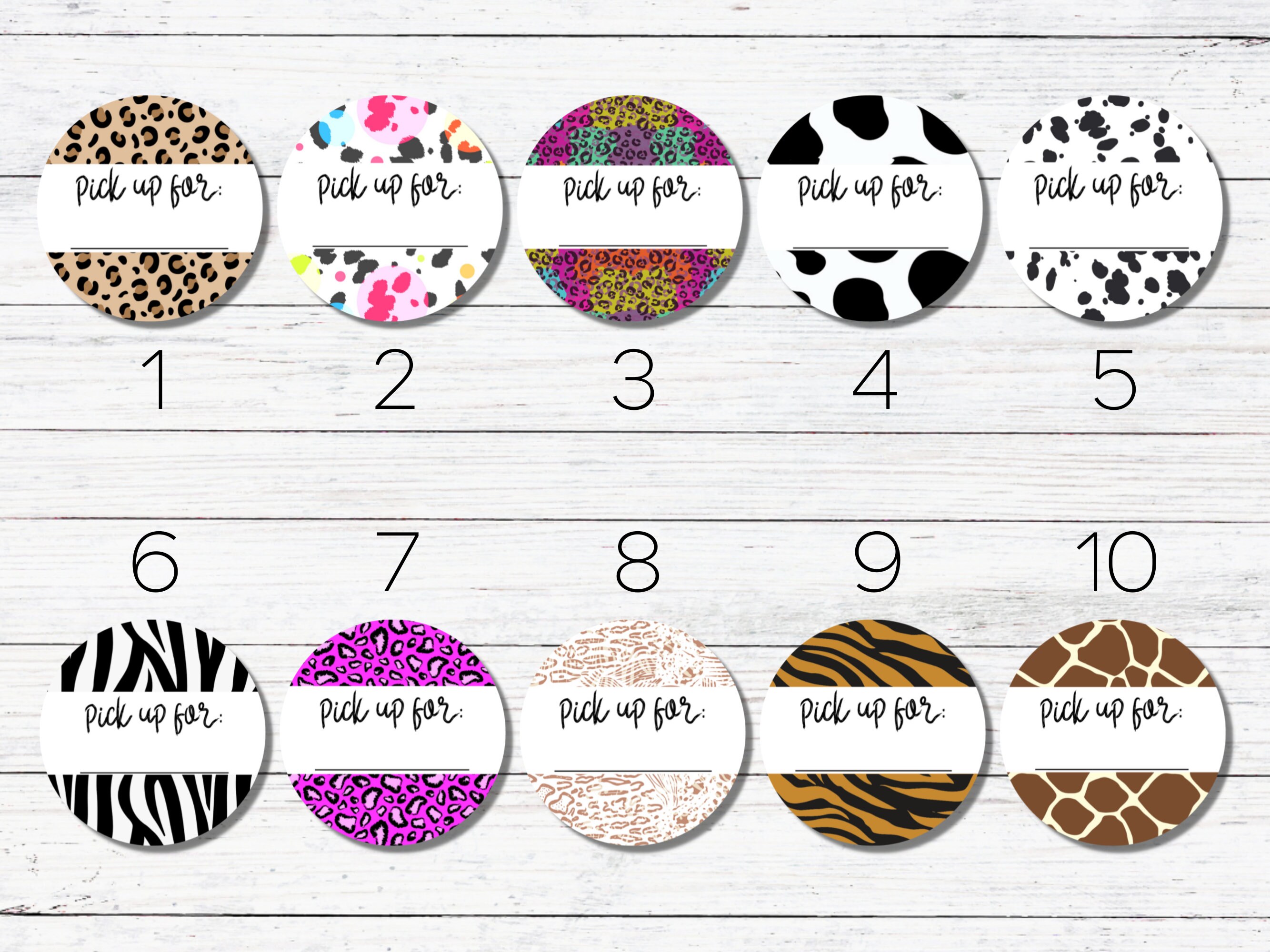 Circle Pick up Tags Physical Copy, Small Business, Sticker Sheet ...