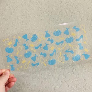 Glass Slipper Pattern UV DTF Wrap, 16oz Glass Can Wrap, Glass Cup ...