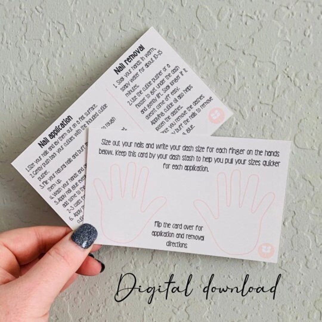 Red Aspen Dash Sizing Card With Instructions, Digital Download ...