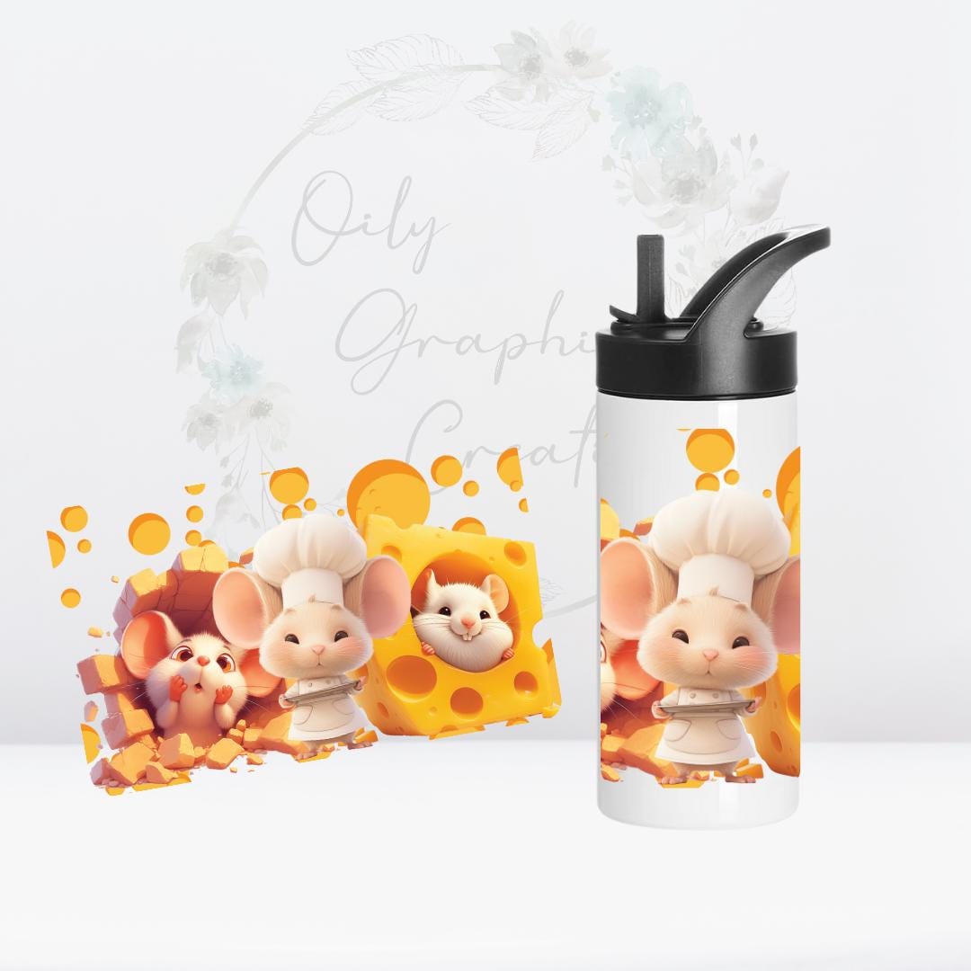 Mice UV DTF Wrap, 16oz Kid Tumbler Wrap, Glass Cup, Transfer, Wrap ...