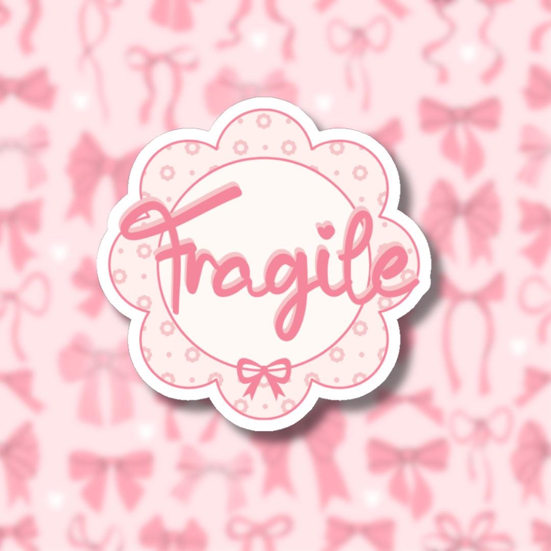 Fragile Coquette Happy Mail Stickers, Small Business, Sticker Sheet ...