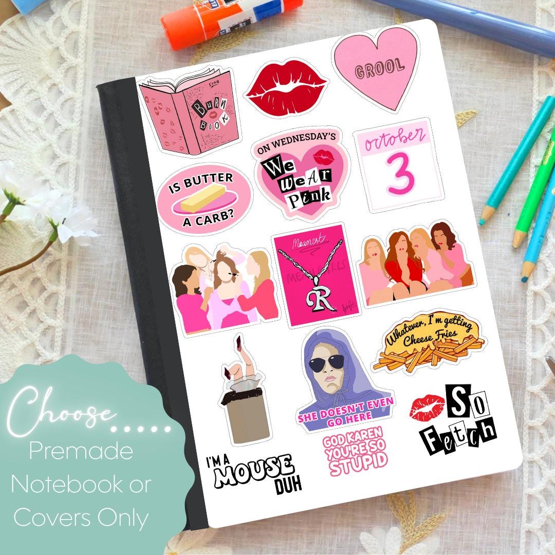 We Wear Pink Stickers Composition Notebook & Covers, School Supplies ...