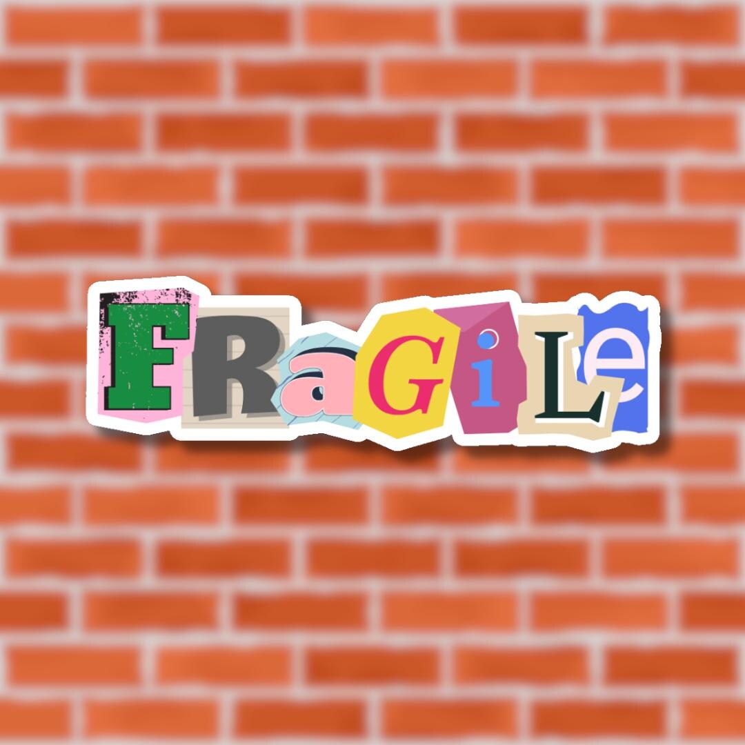 Fragile Letters Happy Mail Stickers, Small Business, Sticker Sheet ...