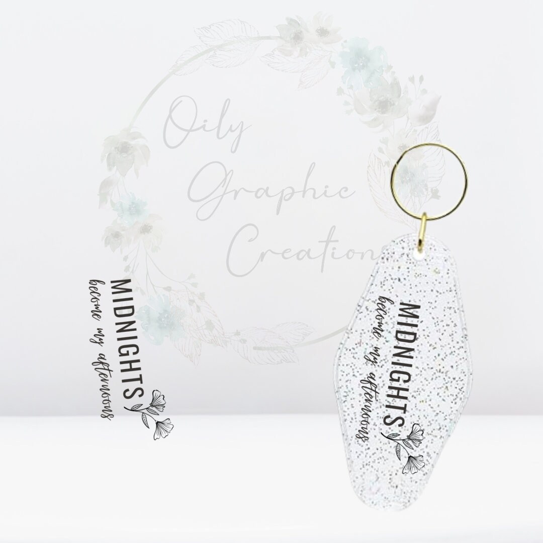 Midnights Become UV DTF Keychain Decal, Keychain Decal, Hotel Style, Decal, Wrap, Transfer ...