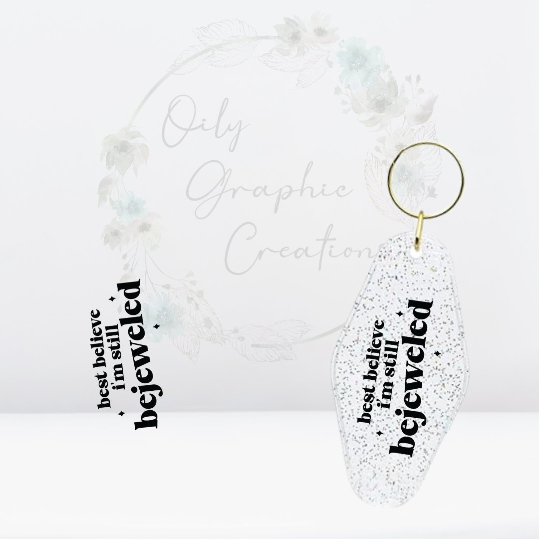 Bejeweled Jewels UV DTF Keychain Decal, Keychain Decal, Hotel Style ...