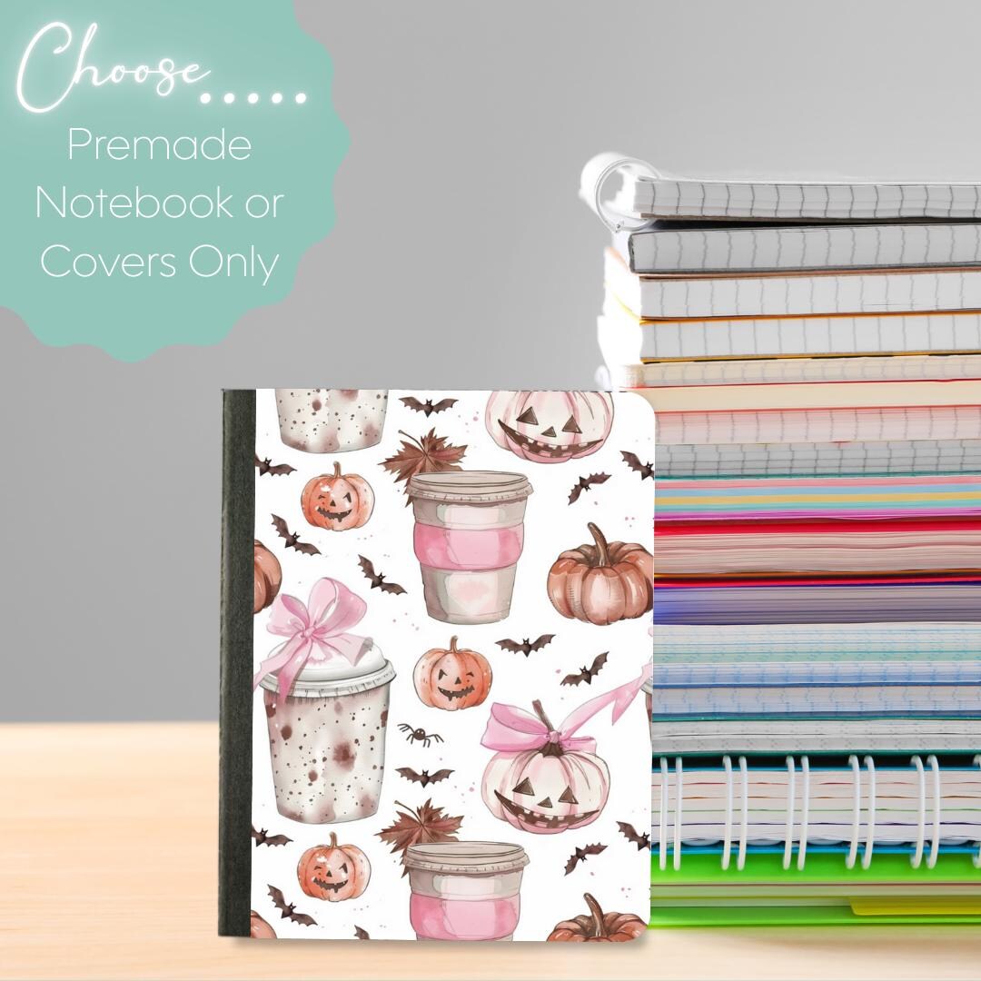 Halloween Drinks Mini Composition Notebook & Covers, School Supplies ...