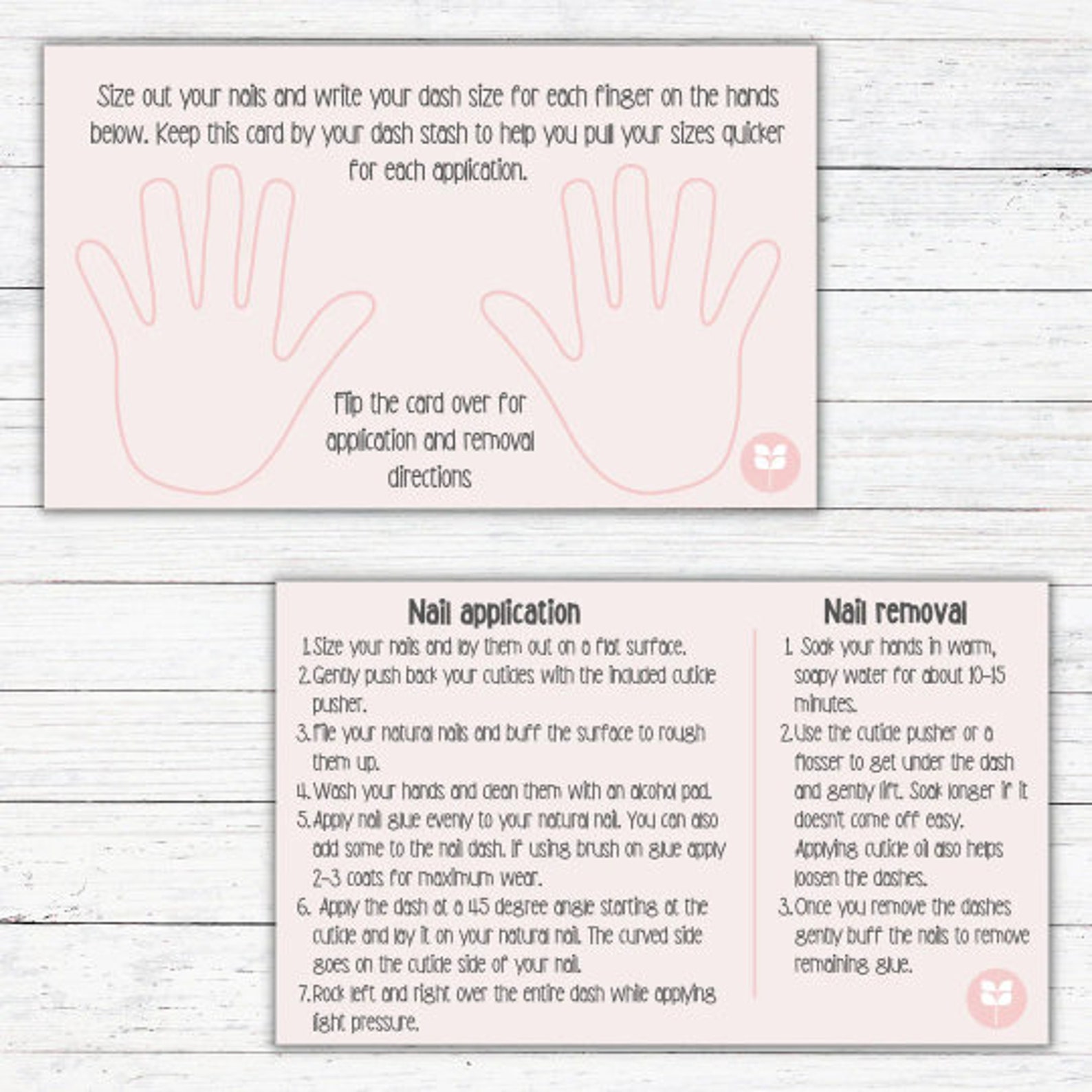 Red Aspen Dash Sizing Card With Instructions, Digital Download ...