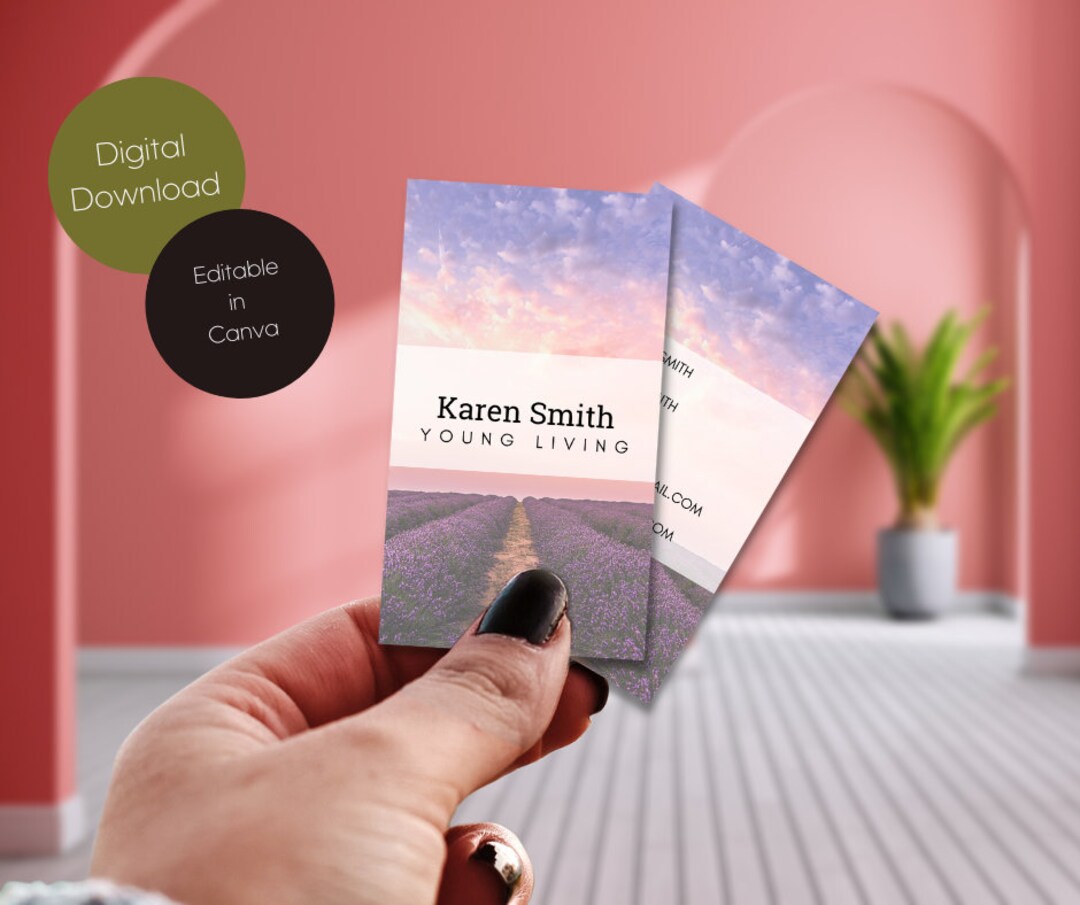 Lavender Fields Digital Business Card, Business Card, Young Living ...
