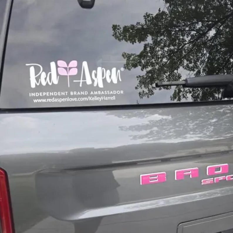 Red Aspen Brand Ambassador Window Decal, Vinyl, Window Sticker ...