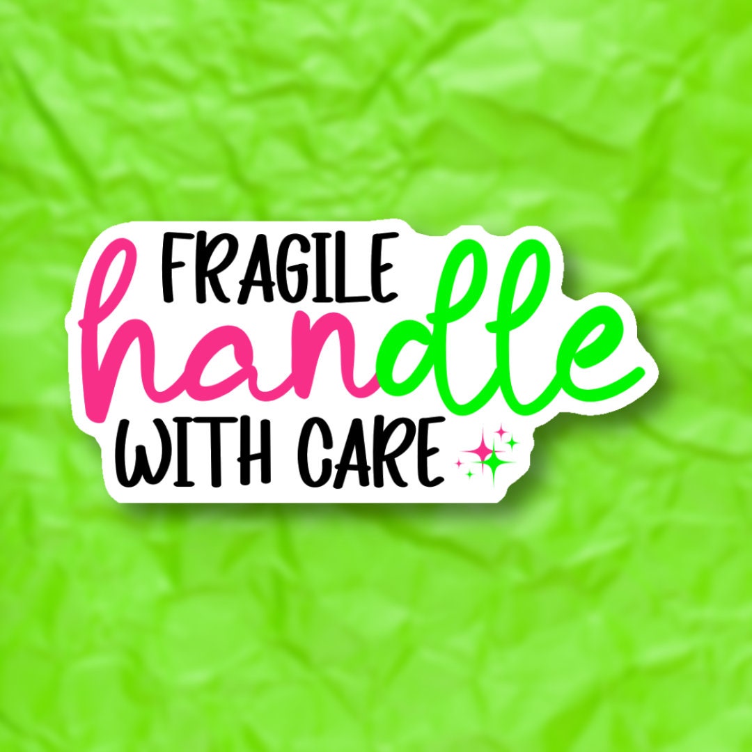 Fragile Handle With Care Happy Mail Stickers, Packaging Stickers, Happy ...