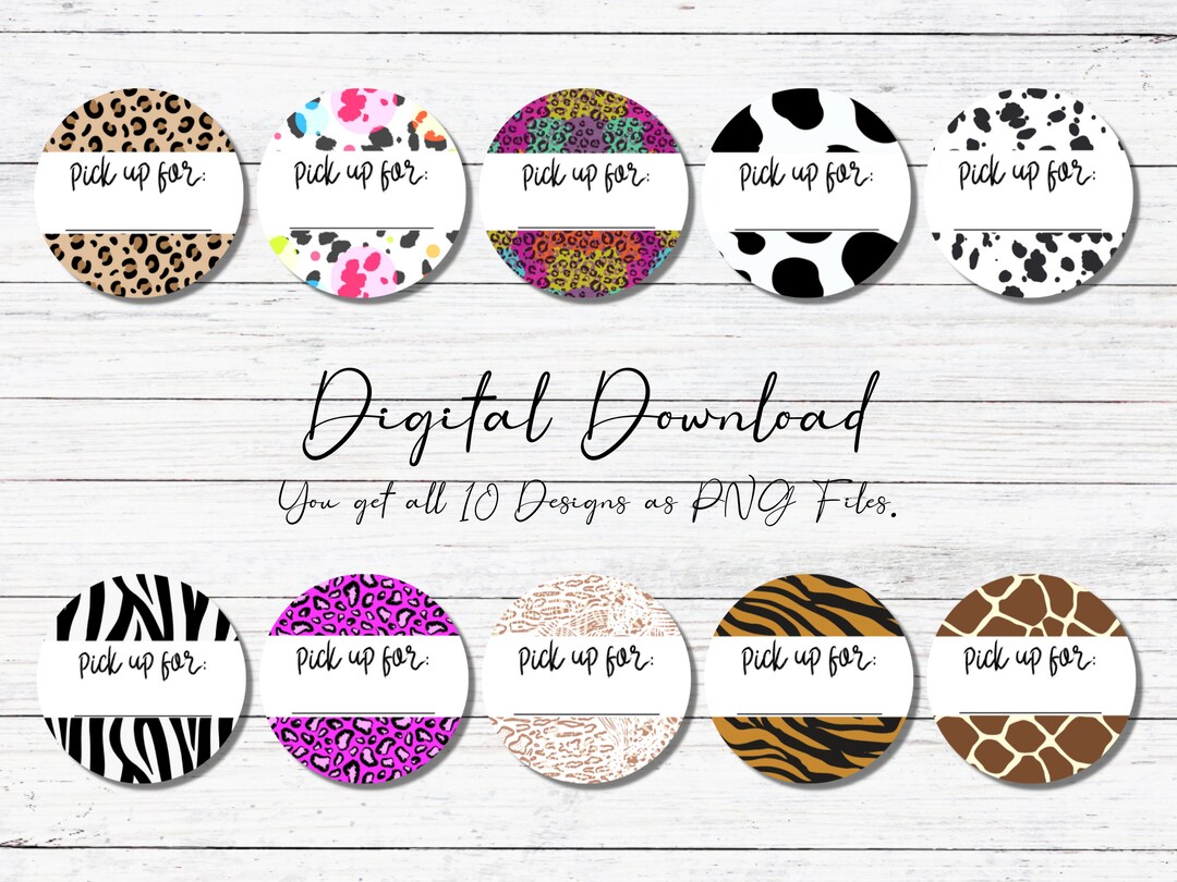 Circle Pick up Tags- Digital Copy, Small Business, Sticker Sheet ...