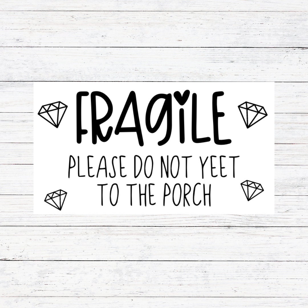 Fragile Yeet Munbyn Stickers, Small Business, Sticker Sheet, Packaging ...