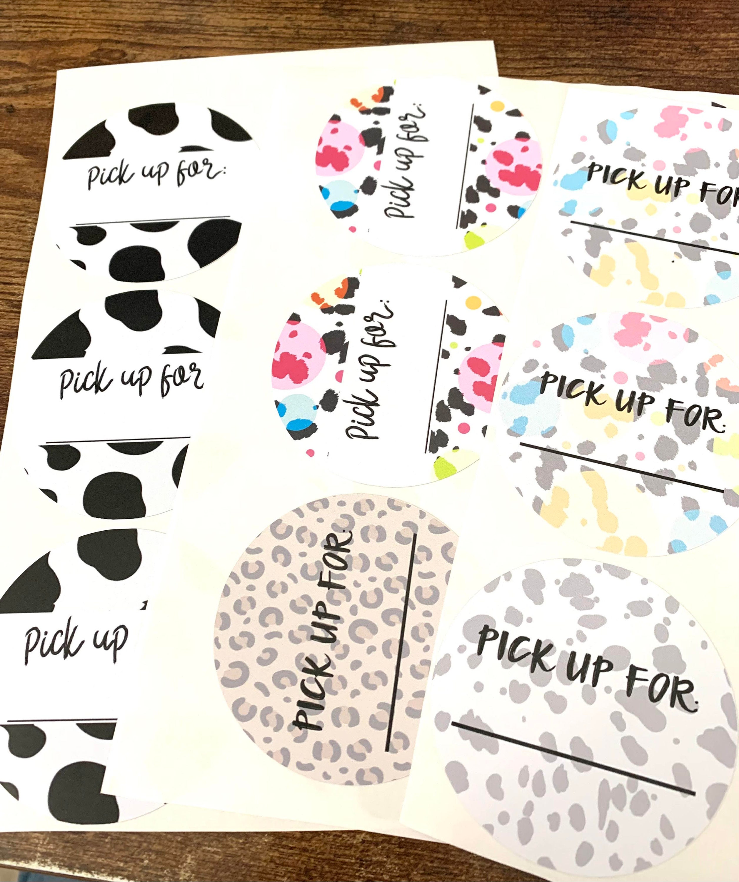 Circle Pick up Tags Digital Copy, Small Business, Sticker Sheet ...