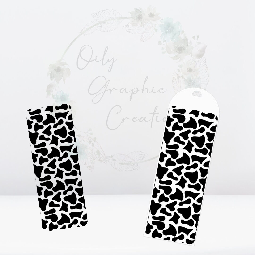 Cow Print UV DTF Bookmark Decal, Bookmark, Book, Reading, Decal, Marker ...