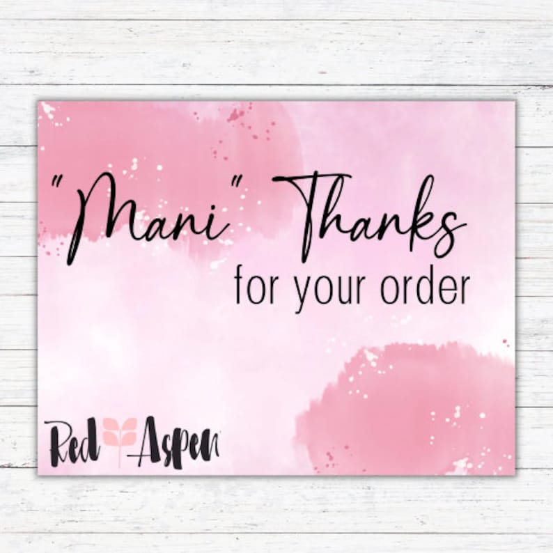 Red Aspen Mani Thanks, Thank You Card, Printed, Red Aspen Thank You ...
