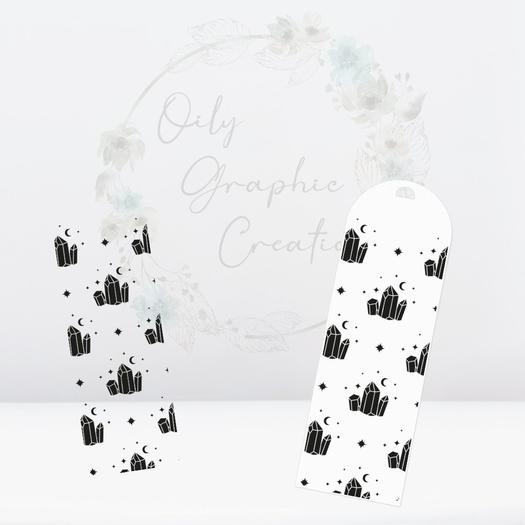 Crystals UV DTF Bookmark Decal, Bookmark, Book, Reading, Decal, Marker ...
