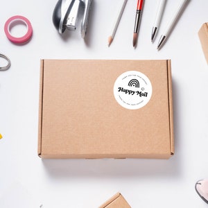 Happy Mail Rainbow Munbyn Stickers, Small Business, Sticker Sheet ...