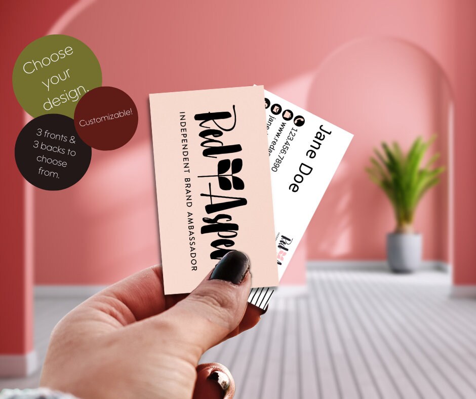 Red Aspen Physical Business Card, Business Card, Red Aspen, Red Aspen ...