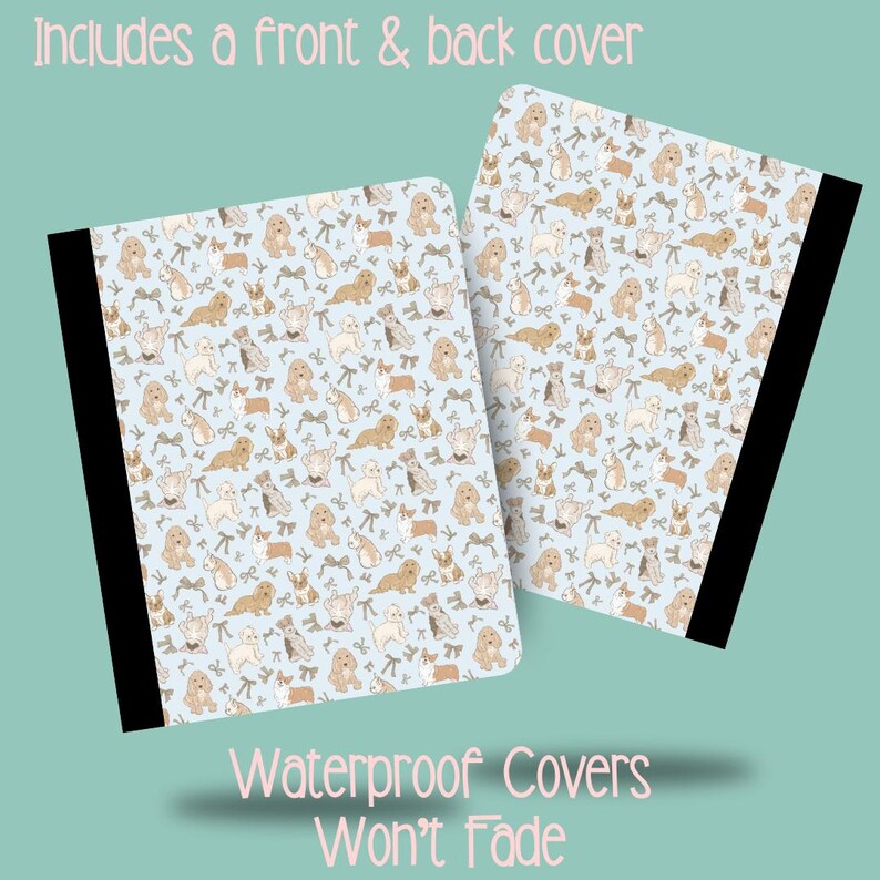 Bows & Dogs Mini Composition Notebook and Covers, School Supplies, Back ...