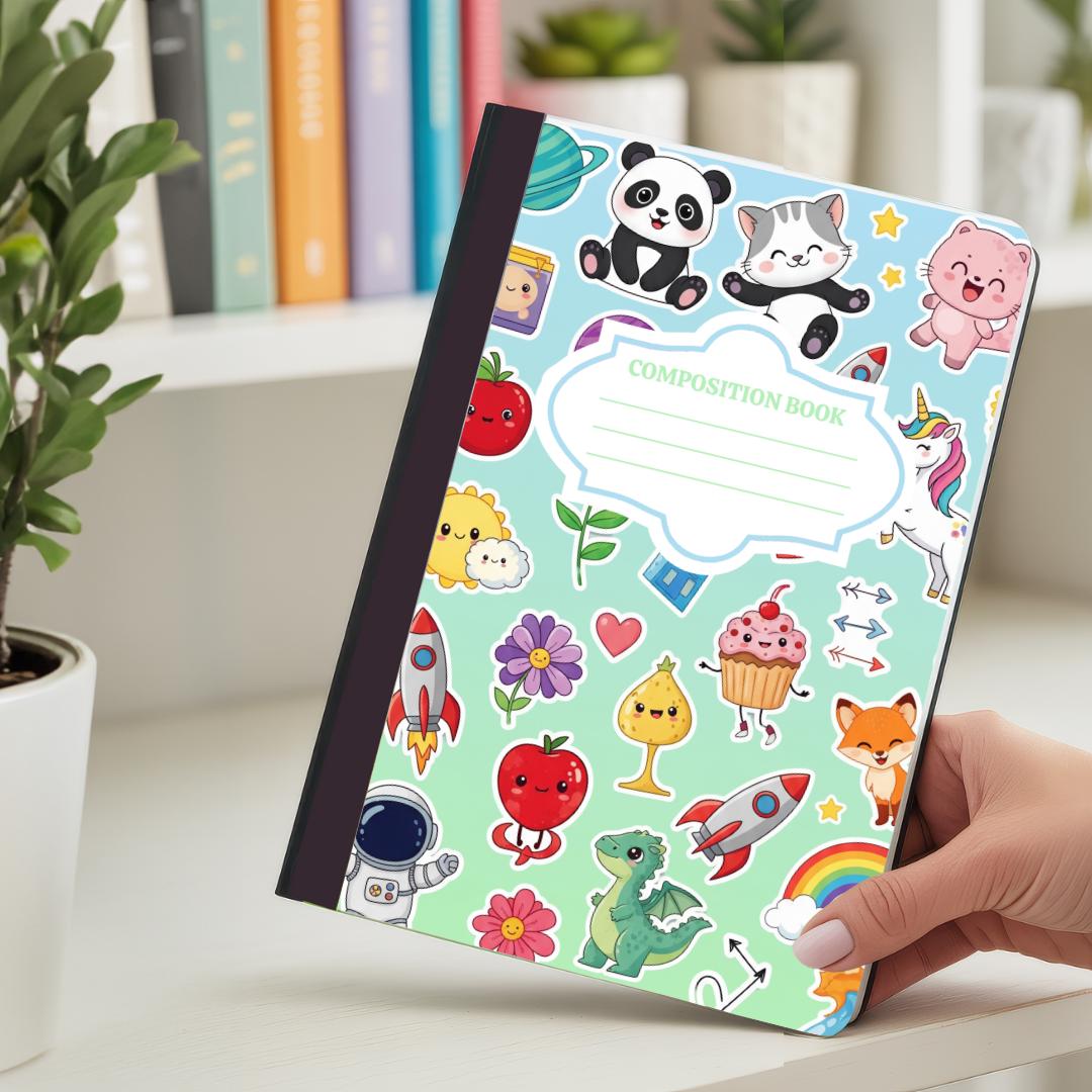 Stickers Composition Notebook & Covers, School Supplies, Back to School ...