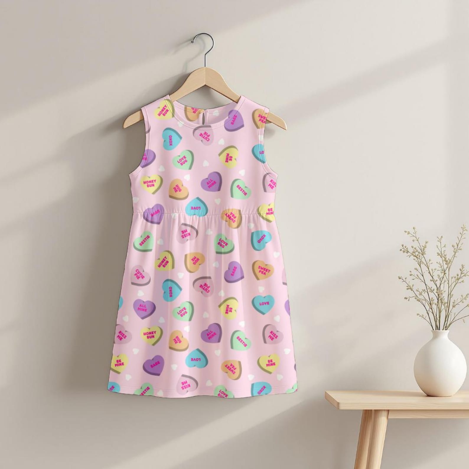 Candy Hearts Hand Drawn Seamless Pattern File, Digital Download, Images ...
