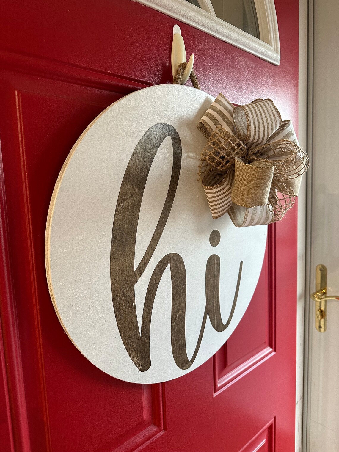 Hi Welcome Sign , Hi Door Sign, Hi Welcome Sign, Hi Door Hanger - Etsy
