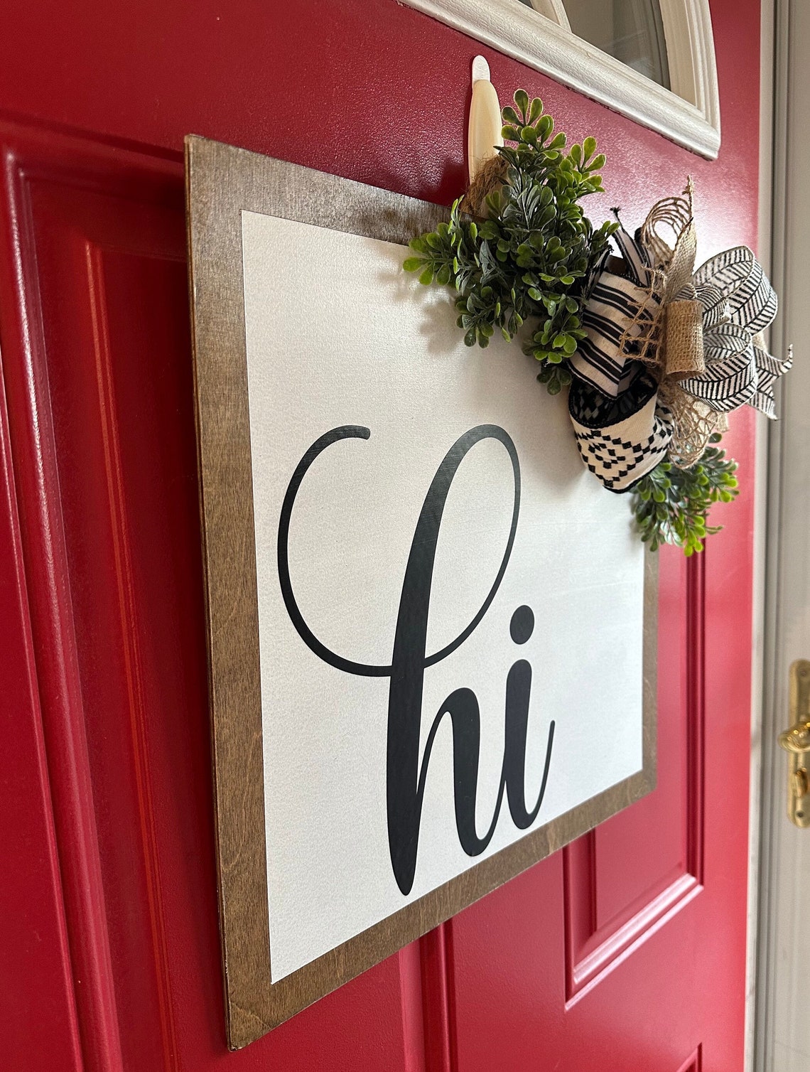 Hi Square Welcome Sign , Hi Door Sign, Hi Welcome Sign, Square Welcome ...