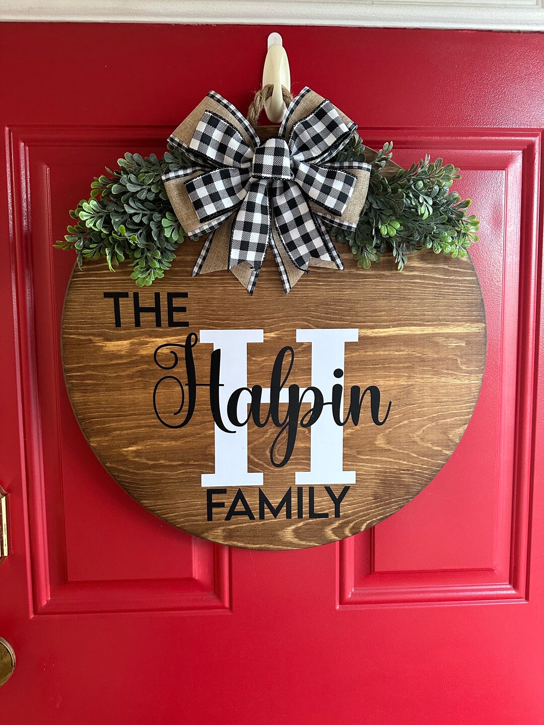 Personalized Family Name Door Sign Housewarming Gift Welcome - Etsy