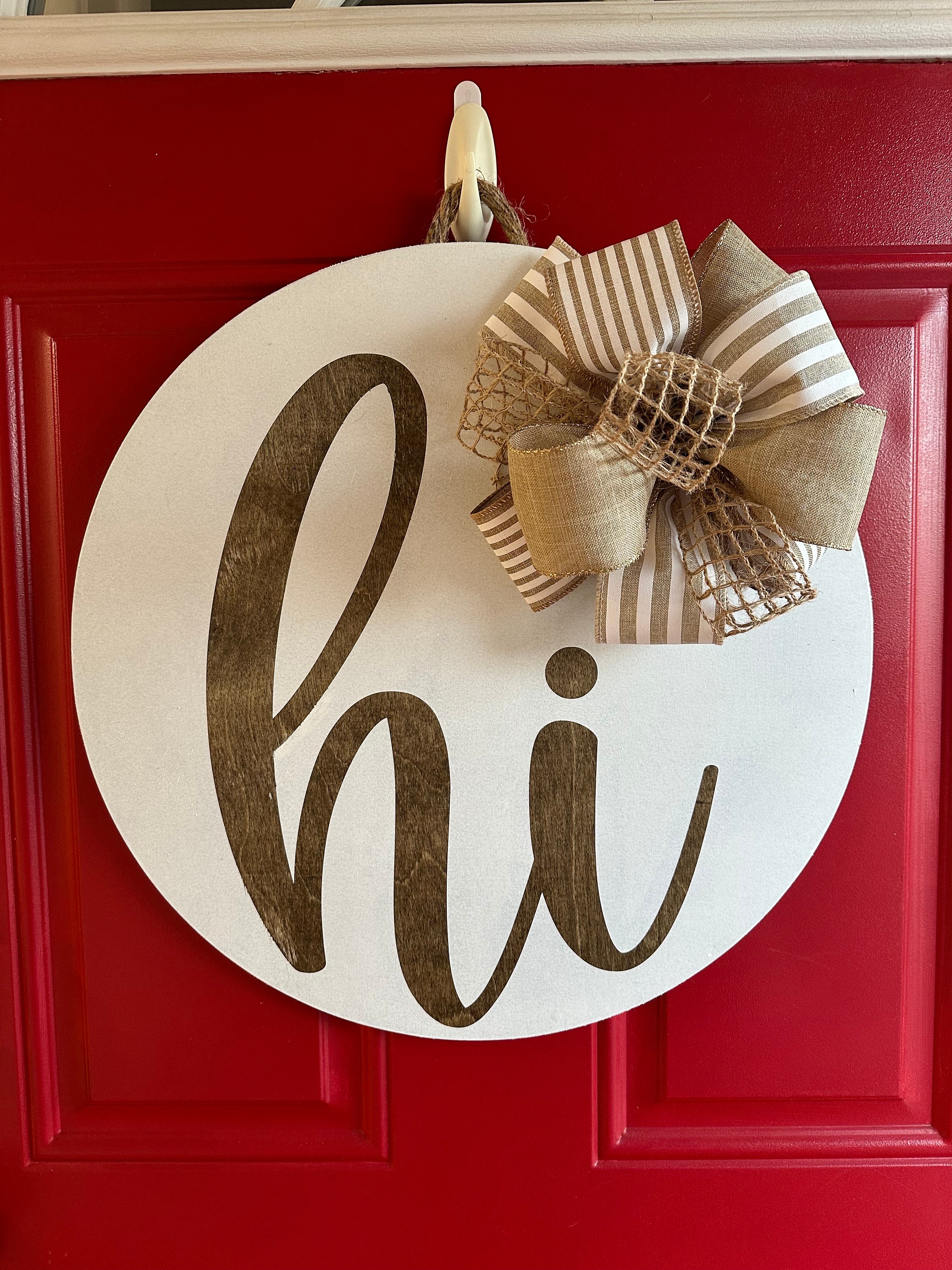 Hi Welcome Sign , Hi Door Sign, Hi Welcome Sign, Hi Door Hanger - Etsy