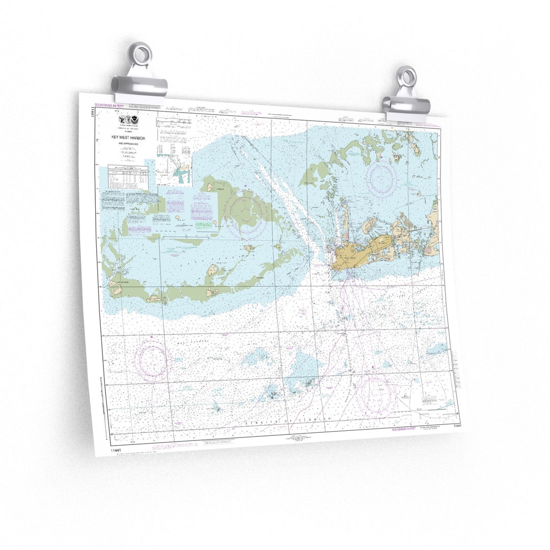 NOAA Nautical Chart for Key West Key West Harbor and - Etsy