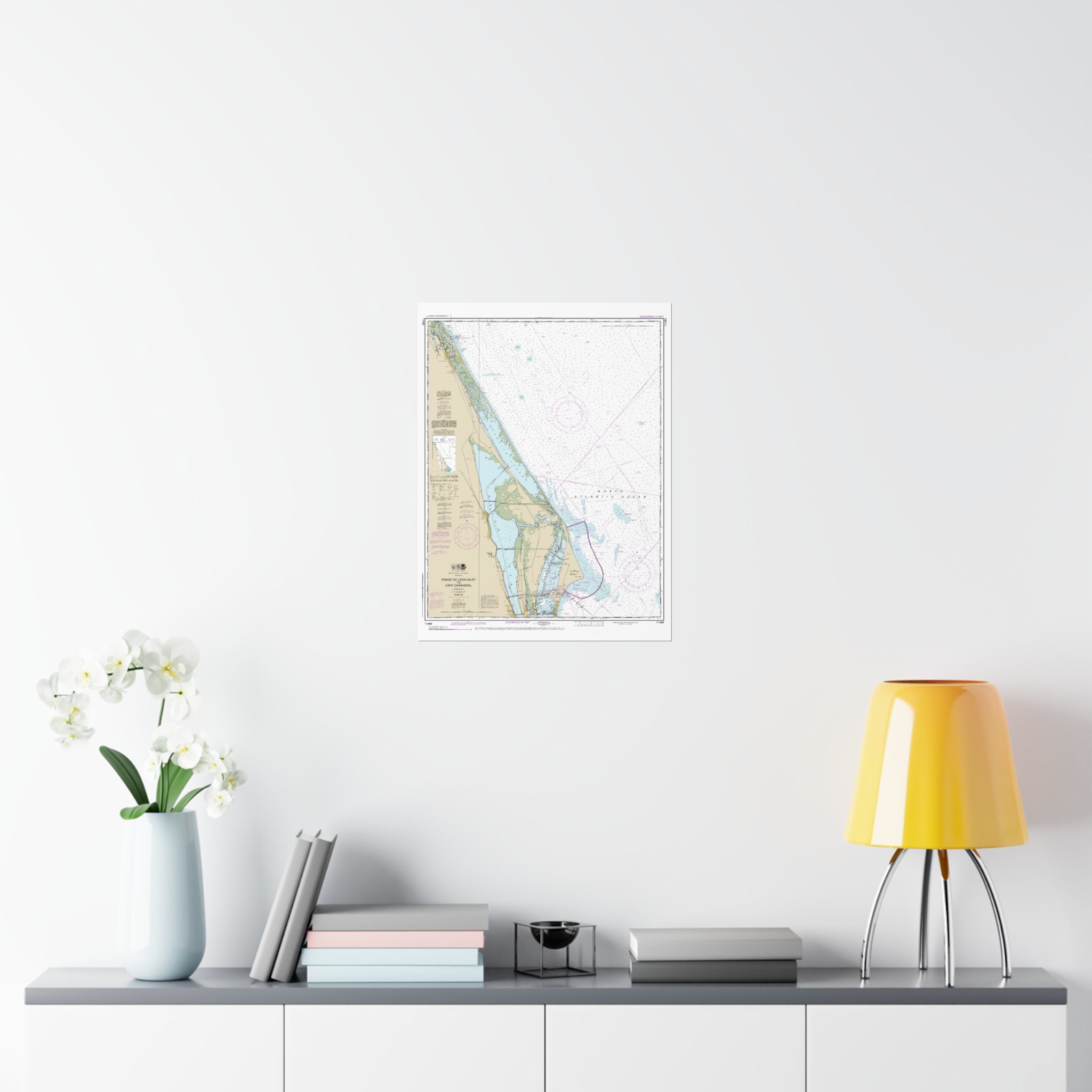 NOAA Nautical Chart of Ponce De Leon Inlet South to Cape - Etsy
