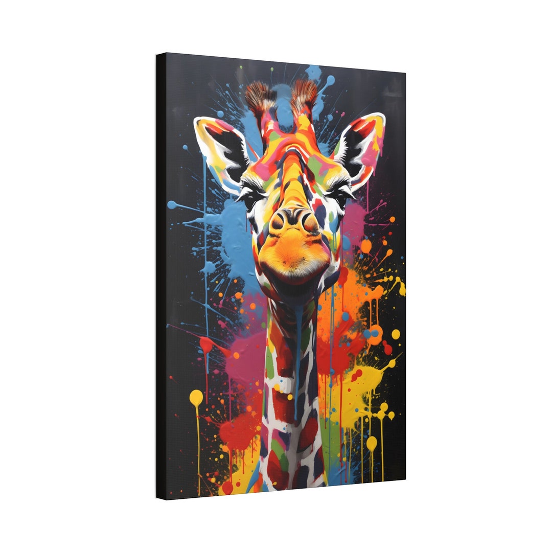 Giraffe Wall Art, Canvas or Poster, Safari Wall Art, Giraffe Wall ...