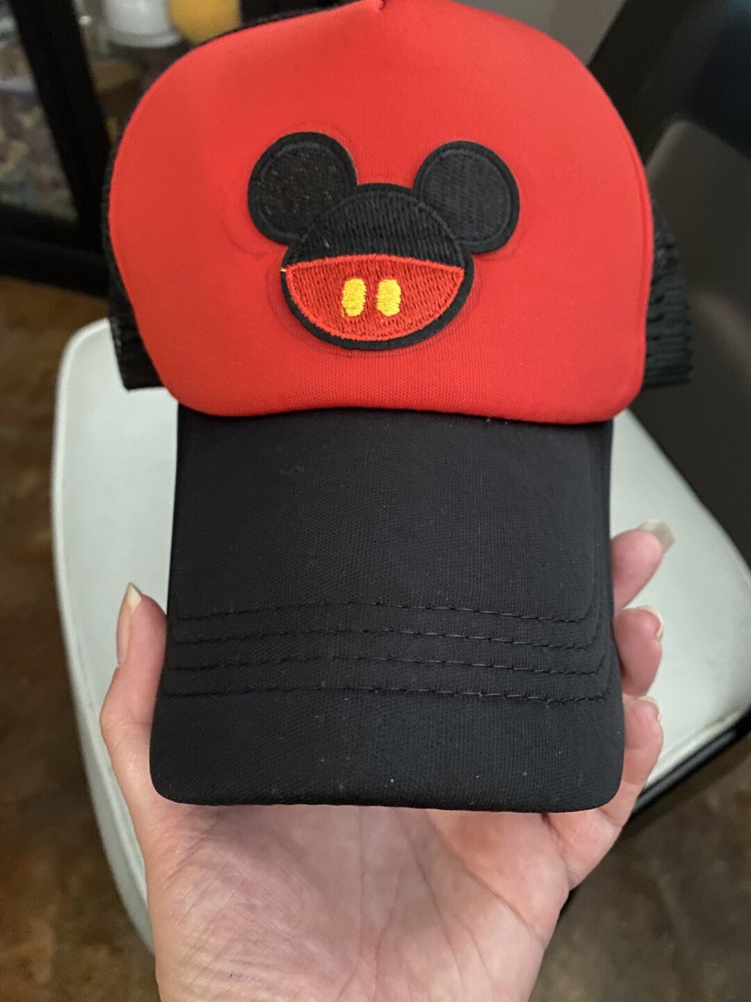 Red and Black Mickey Inspired Trucker Hat - Etsy