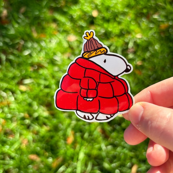 Snoopy in Puffer Jacket - Etsy