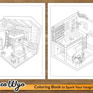 Pocket Room: Cute Coloring Book for Relaxing by Coco Wyo - Etsy