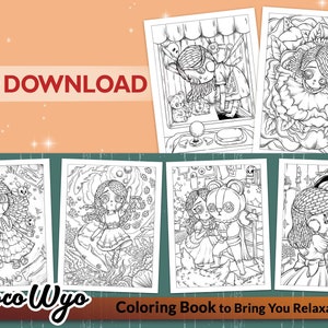 Spooky Doll | Combo 2: Cute and Creepy Coloring Book With a Mysterious ...