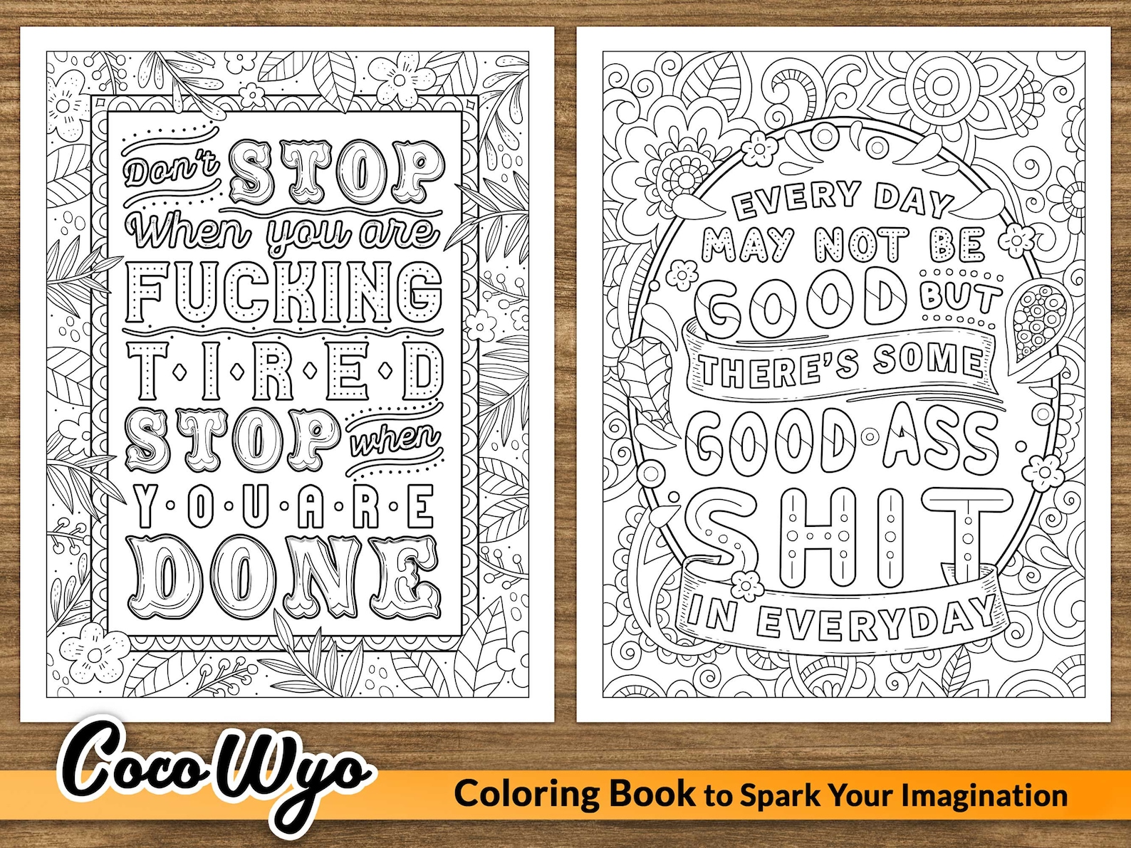 Sweary Motivational Quotes: Inspirational Coloring Book for Adults by ...