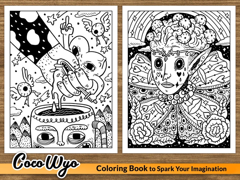 Whatever: Weird and Funny Coloring Book for Relaxing by Coco Wyo - Etsy