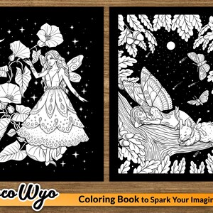 Beauties in Fairyland: Fantasy Coloring Book for Relaxing by Coco Wyo ...